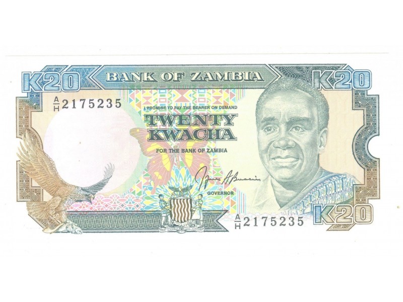 Zambija 20 kwacha 1989 UNC