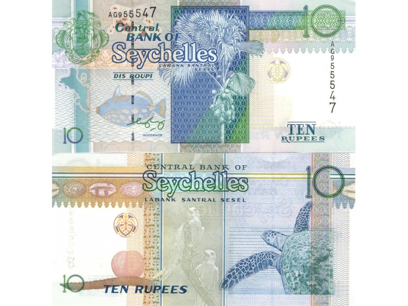 SEYCHELLES Šejšeli 10 Rupees 2005 UNC, P-36