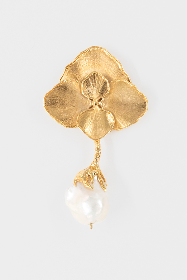 Orchid Baroque Pearl Brooch