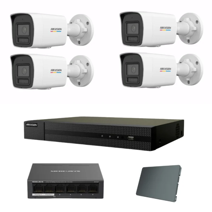 HikVision komplet sa 4 bullet IP ColorVu 2Mpix kamere
HikVision komplet sa 4 bullet IP ColorVu 2Mpix kamere