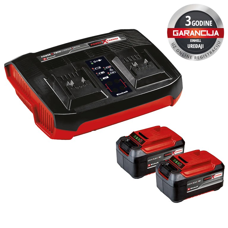 EINHELL PXC Starter Set Power-X-Twincharger 2x 5,2Ah