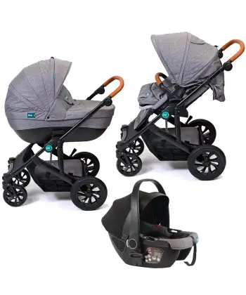 Puerri Kolica za bebe Trio sistem Diamond, Siva