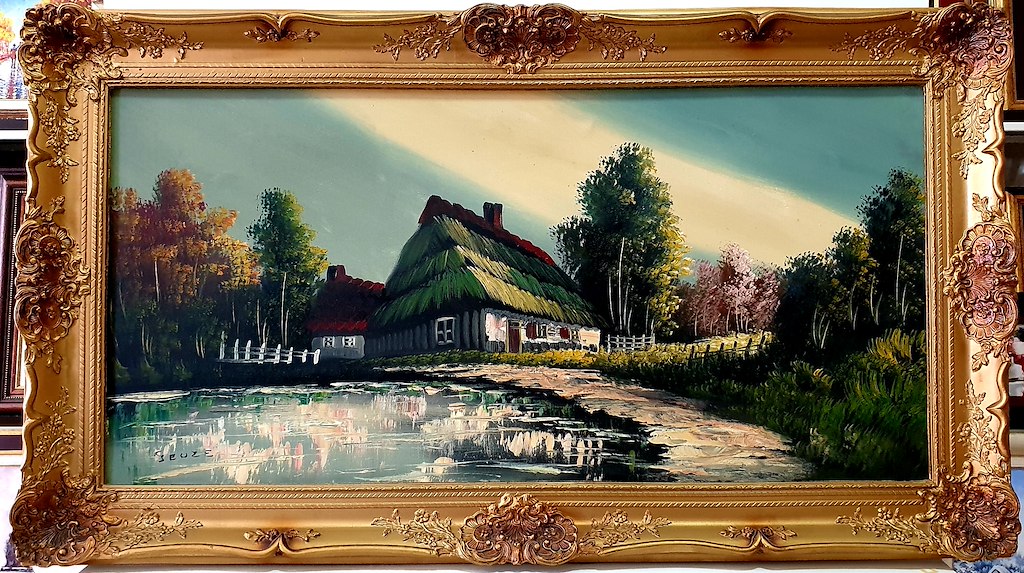 PRELEPA STARA SLIKA 22 – ULJE NA PLATNU – 115X65CM