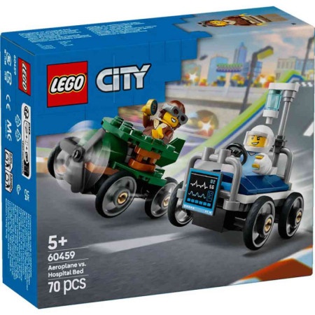 Lego city airplane vs hospital bed race car pack ( LE60459 )