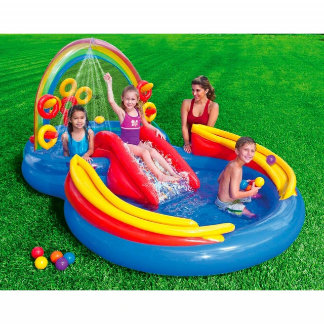 Intex dečji bazen 2.97 x 1.93 x 1.35m rainbow ring play center ( 050955 )