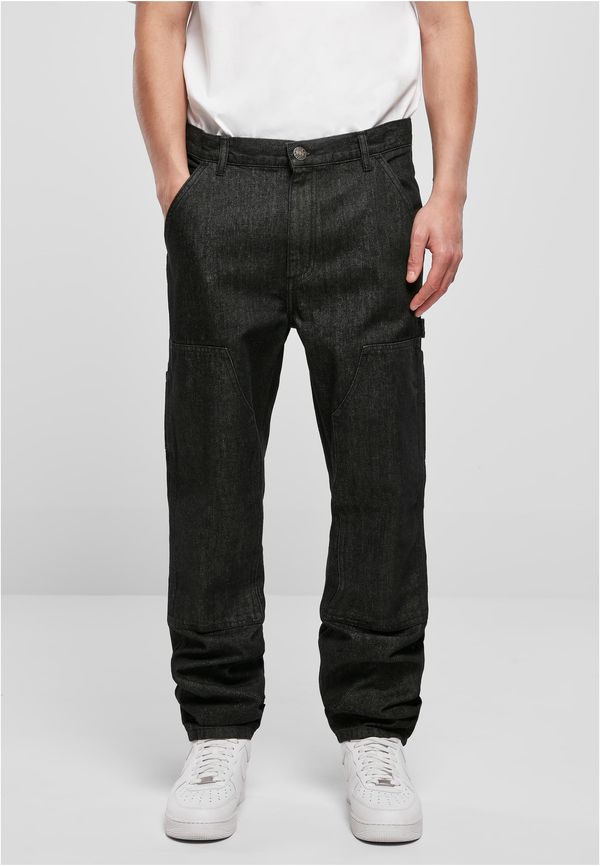 MEN'S DOUBLE KNEE JEANS BLACK