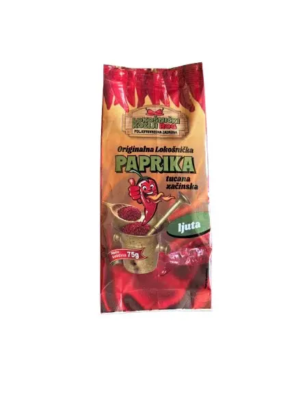 Koziji Rog, Originalna Lokošnička tucana začinska paprika, Ljuta, 75g