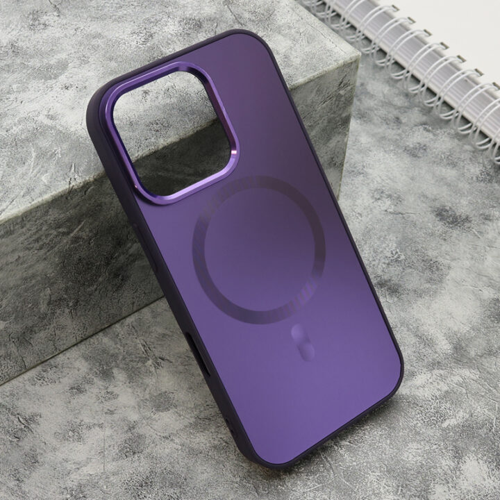 FUTROLA COLOR METAL MAGSAFE ZA IPHONE 16 PRO (6.3) LJUBICASTA