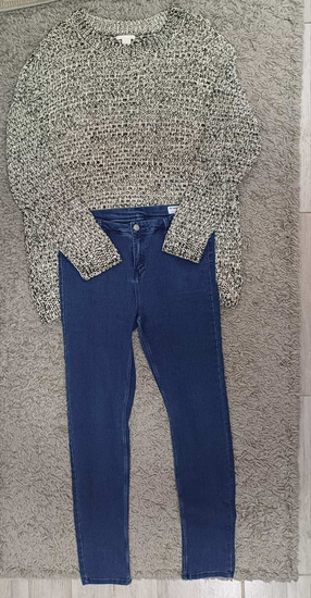 komplet dzemper h&m i zara farmerke