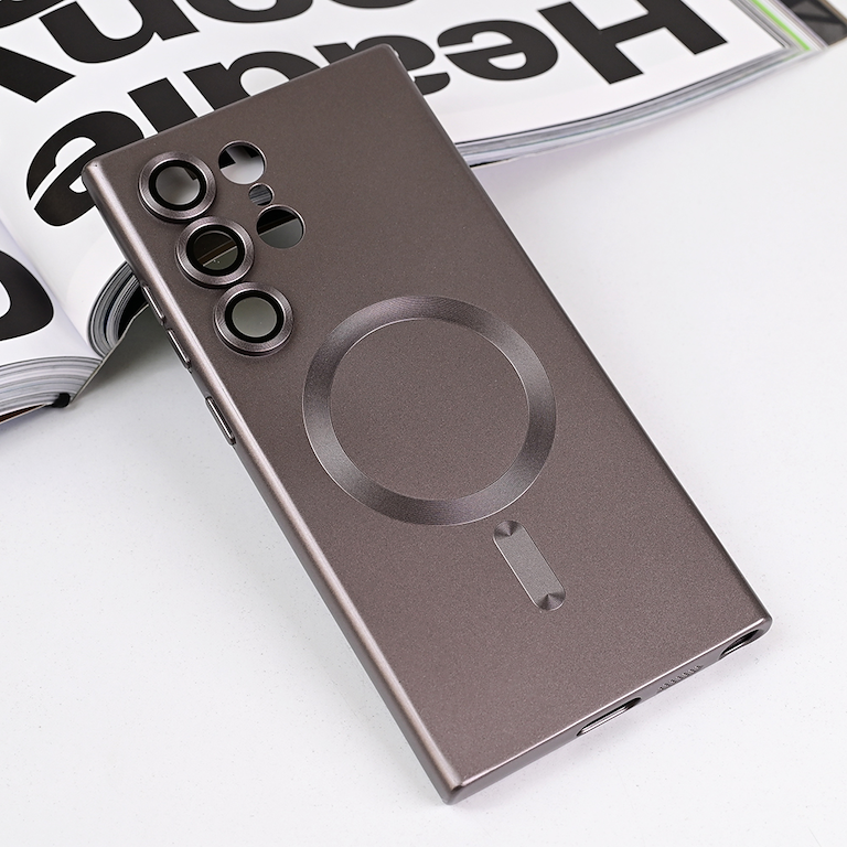 Zastitna maska (futrola) Magsafe Chrome - Samsung Galaxy S23 Ultra siva