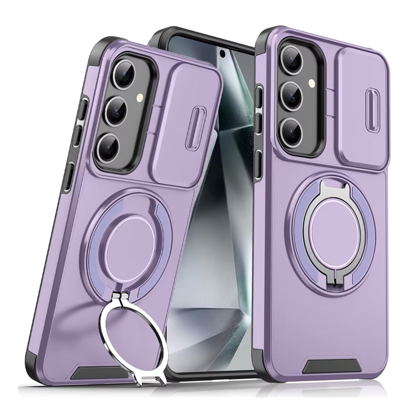 Zastitna maska (futrola) CamShield Ring stand - Samsung S936 Galaxy S25 Plus ljubicasta