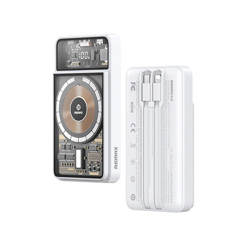 Univerzalna Back Up Baterija prenosiva baterija REMAX Phantom Series RPP-580 PD 20W+QC 22.5W 10000mAh beli