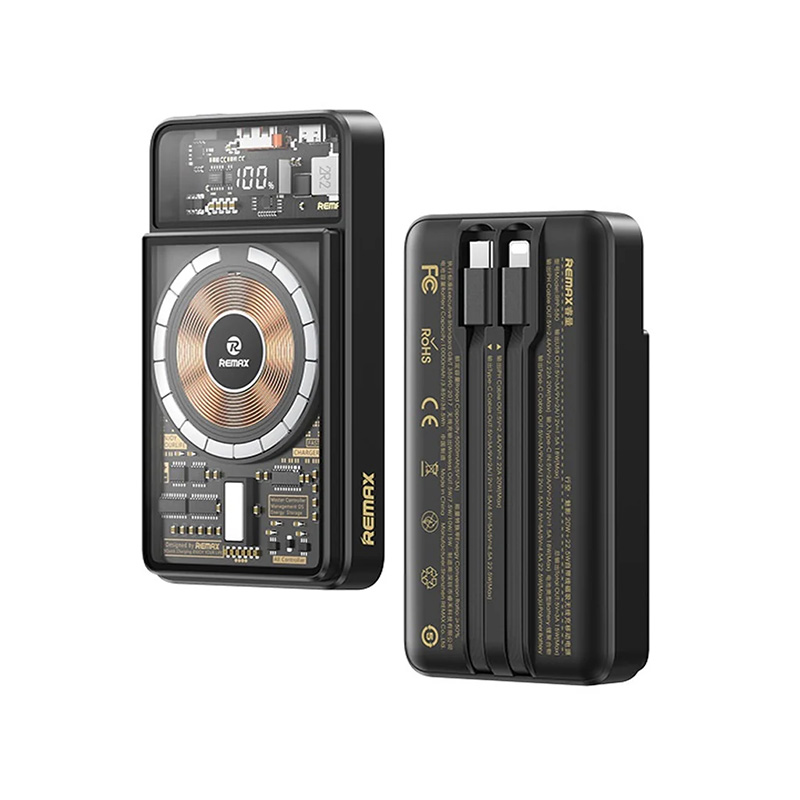 Univerzalna Back Up Baterija prenosiva baterija REMAX Phantom Series RPP-580 PD 20W+QC 22.5W 10000mAh crni