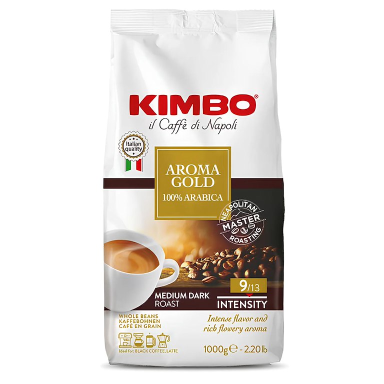 Kimbo Aroma Gold 100% Arabica 1kg | Espresso Kafa u Zrnu