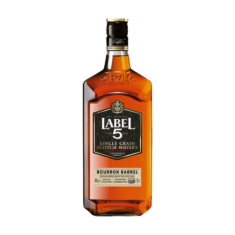 Whiskey label 5 bourbon barrel 0,7l