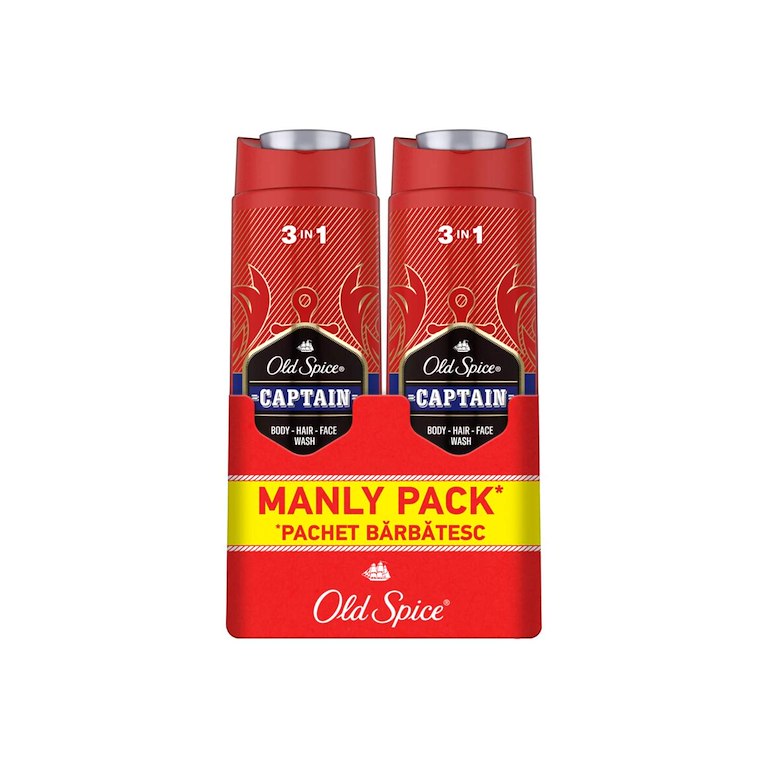 Old spice gel tuš captain 2x400ml old spice