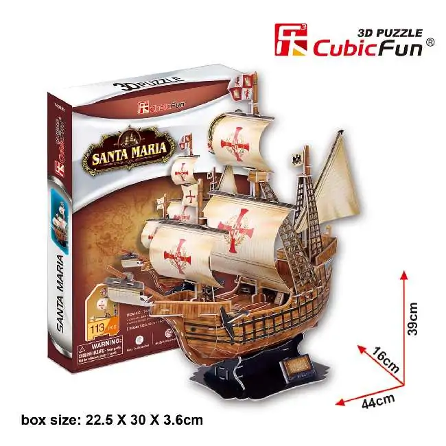 3D Puzzle Santa Maria CubicFun