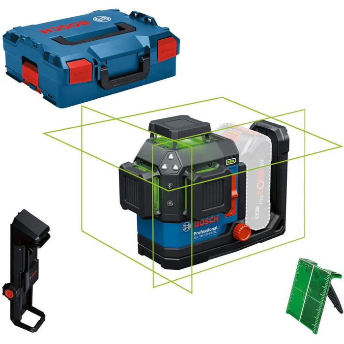 Laserski nivelator zelenog zraka Bosch GLL 18V-120-33 CG 3x360° 120m domet u L-Boxx koferu (0601065101)