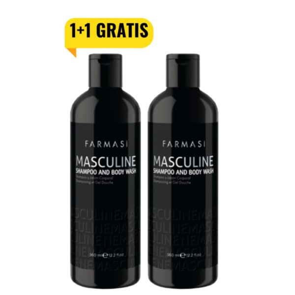 Masculine 2 u 1,šampon i gel za tuširanje,360ml 1+1 GRATIS