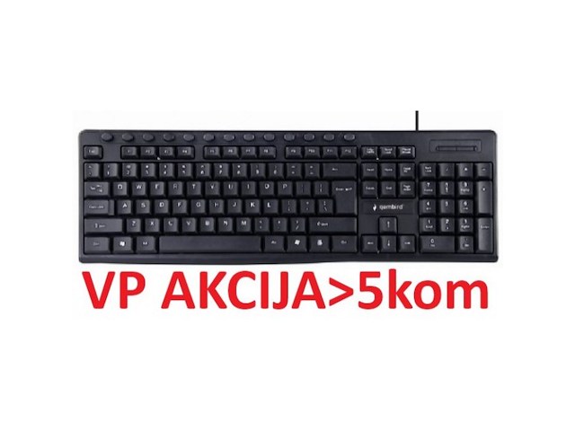 KB-UM-107 ** Gembird Multimedijalna tastatura US layout black USB (445) A