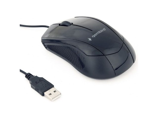 MUS-3B-02 ** Gembird Opticki mis 1000Dpi 3-button black 105mm USB (237)