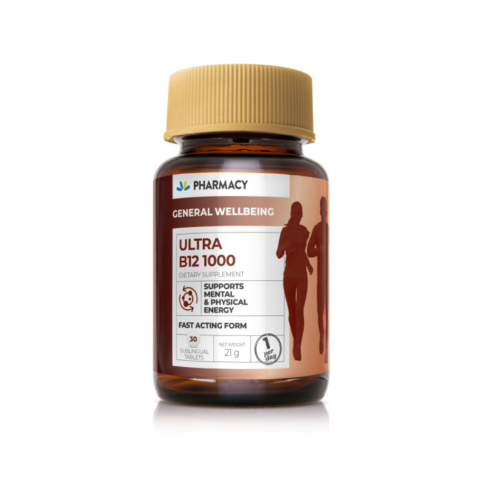 Pharmacy Ultra B12 1000, 30 sublingvalnih tableta