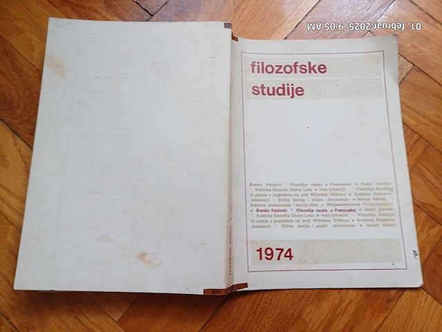 FILOZOFSKE STUDIJE 1974