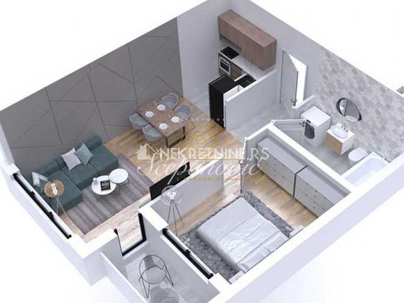 Novi Sad, Podbara, 2.0 stan, 45m2, 135000 EUR