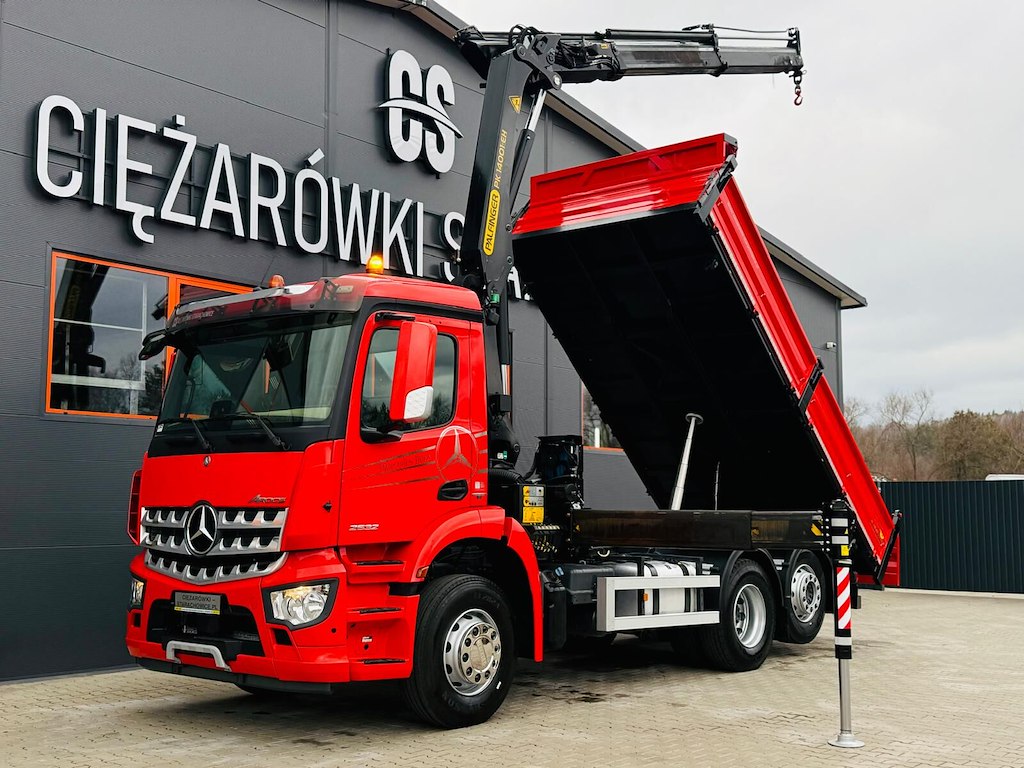 Mercedes-Benz AROCS 2532 // E6 // wywrotka 3-Stronna + PALFINGER PK 14001-EH / kiper