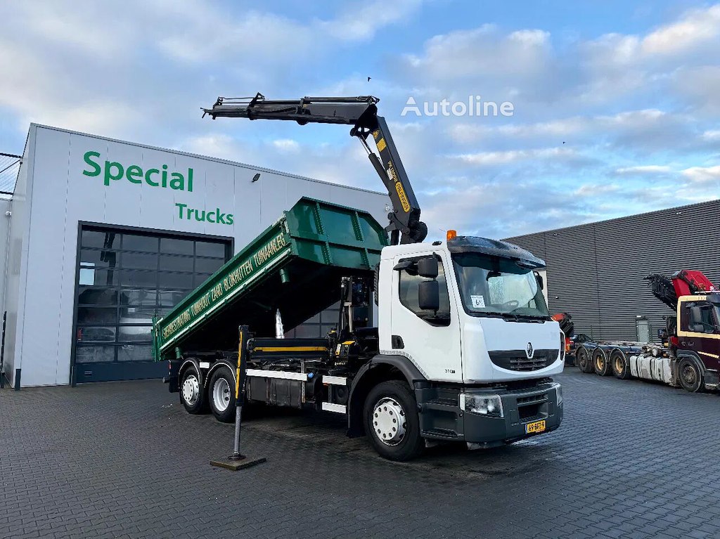 Renault Premium 310 DXI 6x2 3 way Kipper (Bord matic) + Palfinger PK 130 kiper