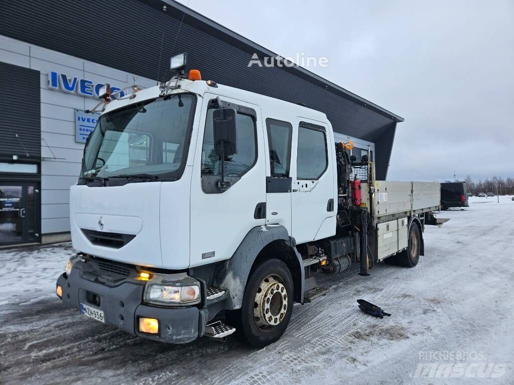 Renault Midlum 220 Hiab 115-3 kamion s ravnom platformom