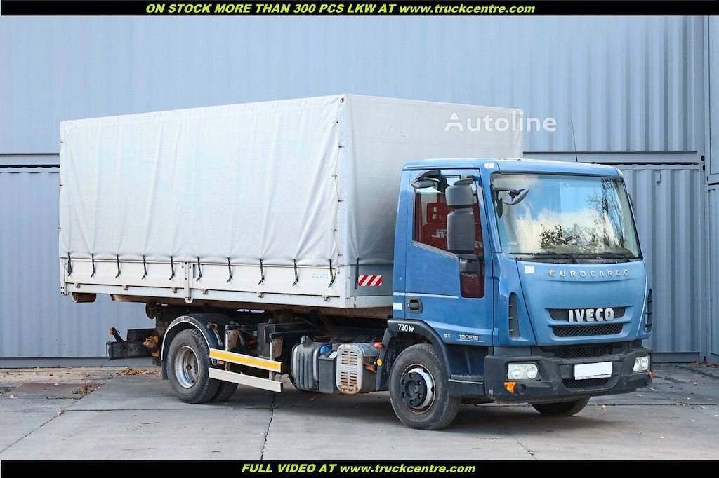 IVECO EUROCARGO ML 100 E18+CONTAINER WITH TARPAULIN kamion sa klizna zavesa cerada