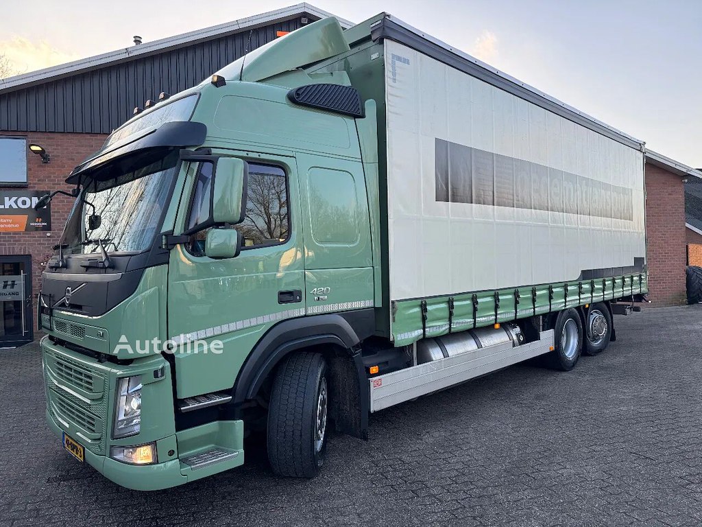 Volvo FM 420 LNG 6X2 Jumbo LNG AHK Lenkachse/Steering, Top zustand kamion sa klizna zavesa cerada