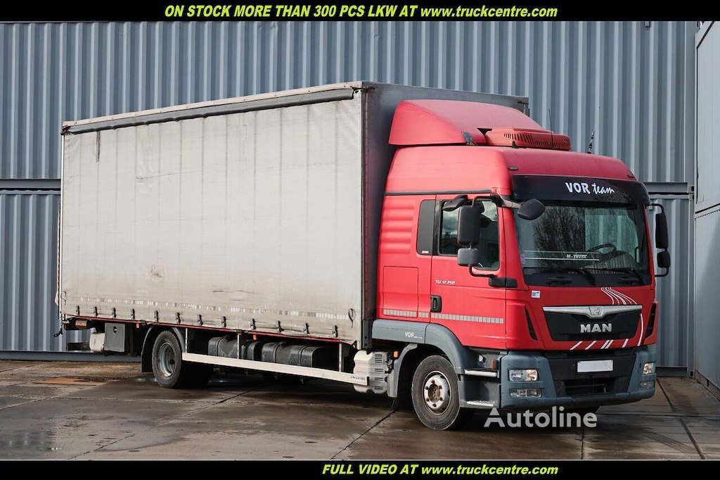 MAN TGL 12.250, 18 PALLETS, EURO 6, TAIL LIFT kamion s ceradom