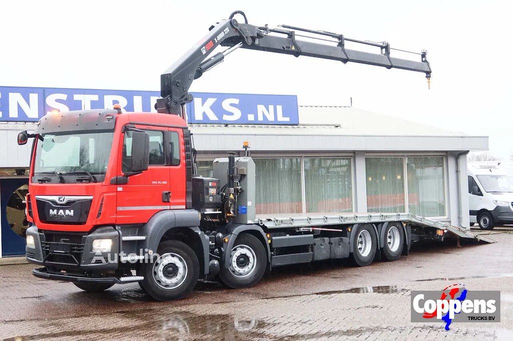 MAN TGS 35.360 8X2 Euro 6 Oprijwagen + HIAB 228 E 3 kraan. Radio gra autotransporter