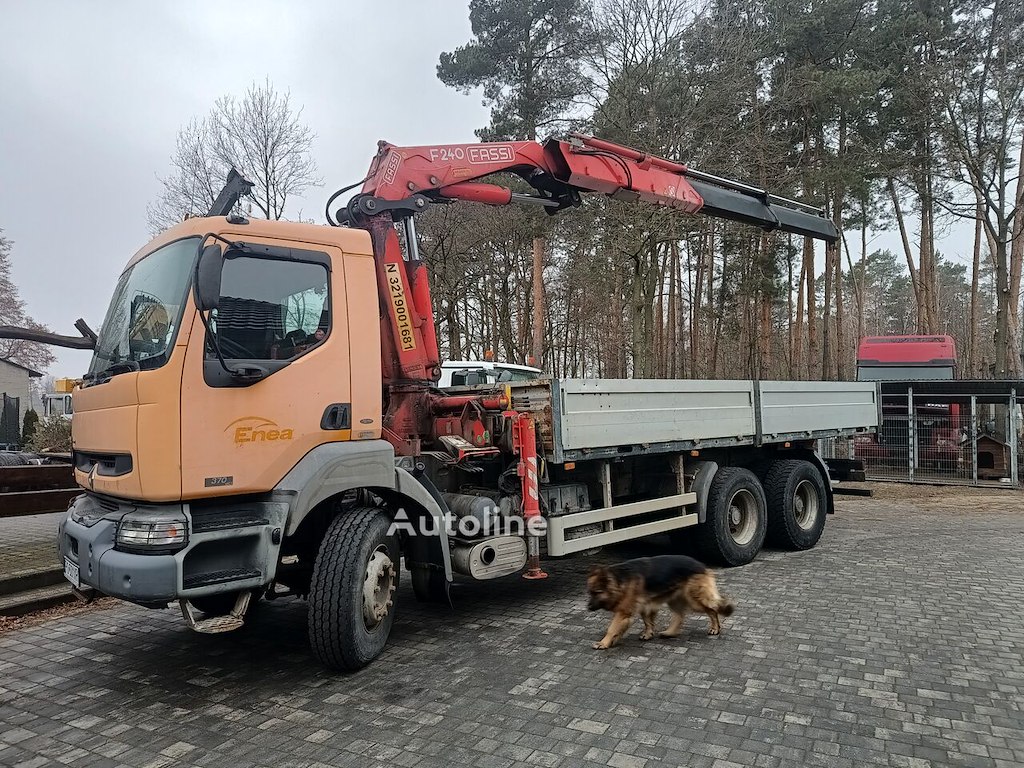 Renault KERAX 370 6x4HDS FASSI 240 kamion platforma