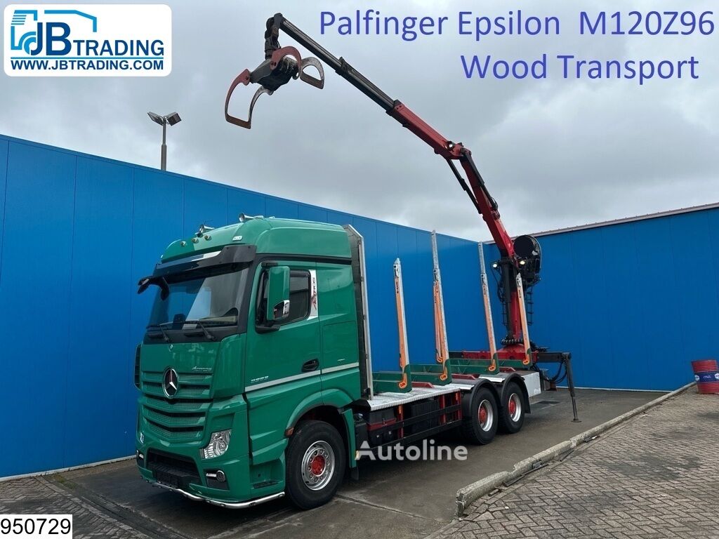 Mercedes-Benz Actros 3363 6x4, Wood transport, Retarder, Palfinger Epsilon kamion za prevoz drva