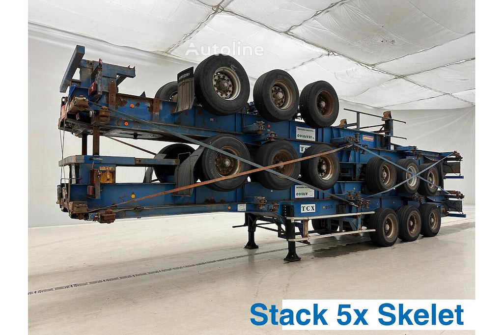 Fruehauf Stack 4 x Skelet 2 x 20-40 ft vozilo za prevoz kontejnera