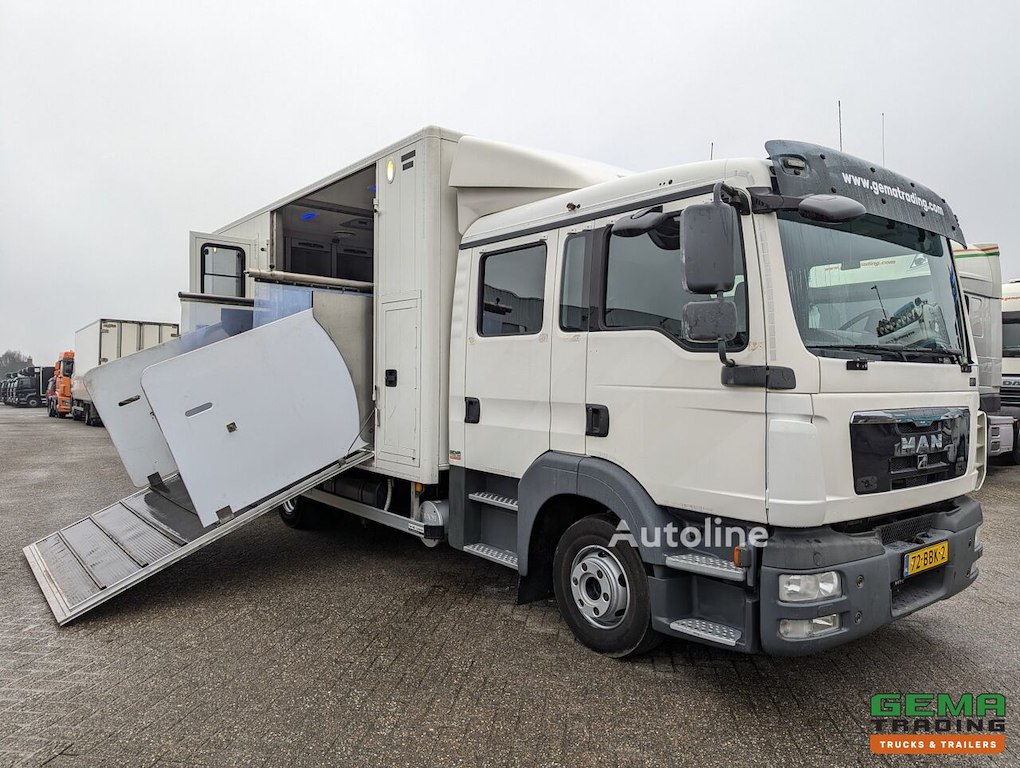 MAN TGL 12.180 4x2 DoKa 7 pers. Euro5 EEV - Horse truck 2 horses - 1 kamion za prevoz stoke