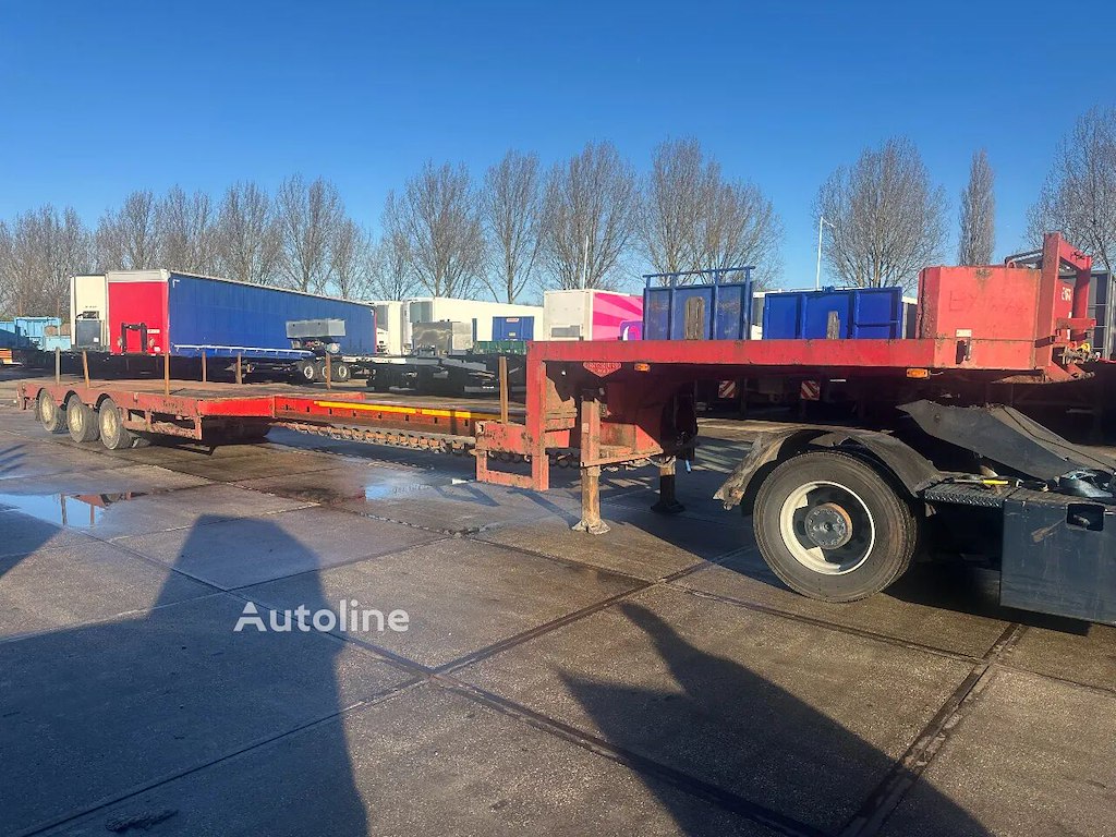 Broshuis 2 AXLE, EXTENDABLE 5 METER poluprikolica sa niskom platformom