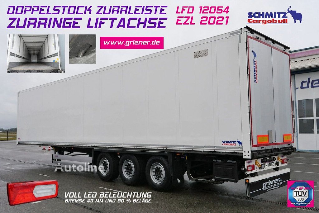 Schmitz Cargobull SKO 24/ DOPPELSTOCK /ZURRINGE/ LIFT / LED !!!!!! furgon poluprikolica