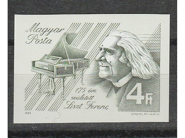 Hungary-1986- Franz Liszt (imperforate) MNH