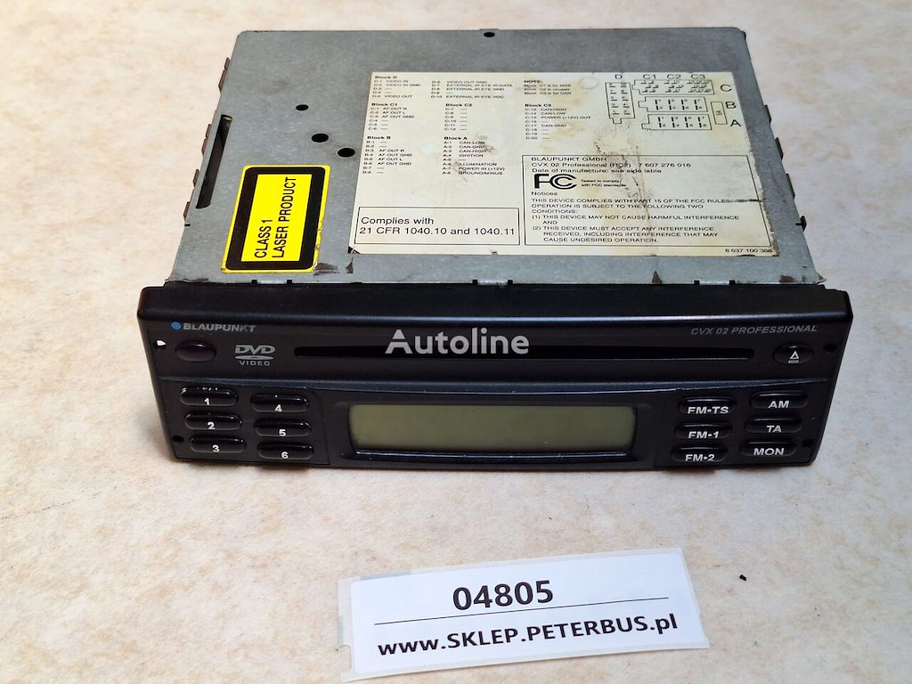 Blaupunkt CVX 02 PROFESSIONAL, 7 607 276 016 autoradio za autobusa