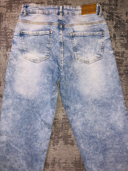 Wide leg denim farmerke