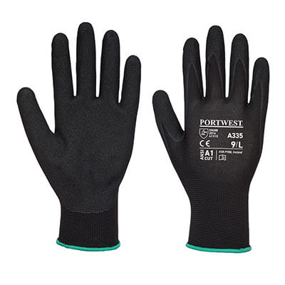 RUKAVICE A335 DERMI-GRIP NPR15 SANDY NITRIL CRNE
