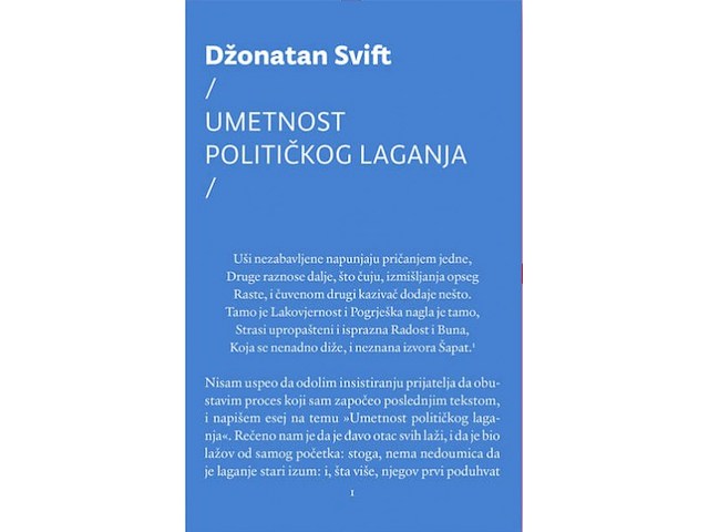 Umetnost političkog laganja - Džonatan Svift