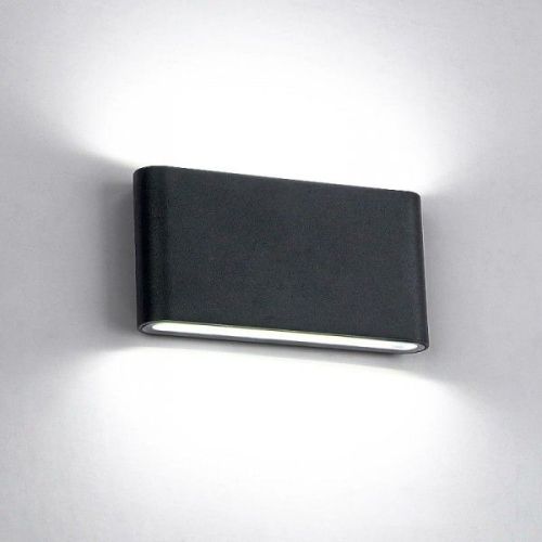 LED zidna svetiljka 969 ovalna 2x6W 4000K IP65 crna