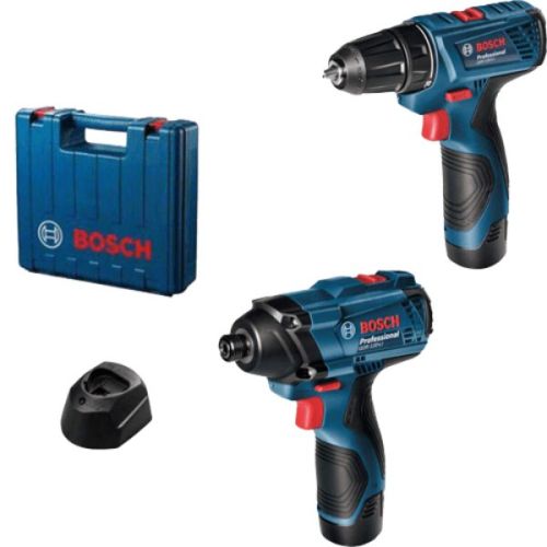 Bosch set aku alata bušilica šrafilica GSR 120 - Li + udarni odvrtač GDR 120 - LI + GAL 12V - 20 2X2Ah 12V