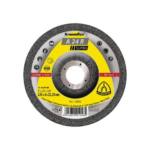 Ploča brusna za metal ks/supra/125x6x22,23