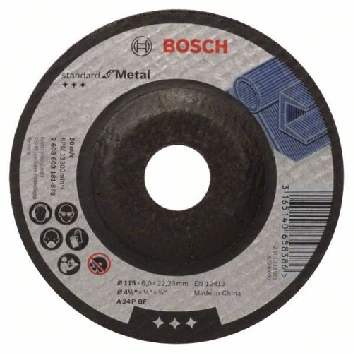 PLOČA BRUSNA ISPUPCENA ZA METAL STD 180X6MM BOSCH